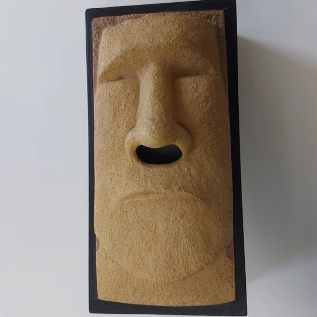 Very Cool 90s Y2K Moai Tiki Aboriginal Sandstone Tissue - Etsy