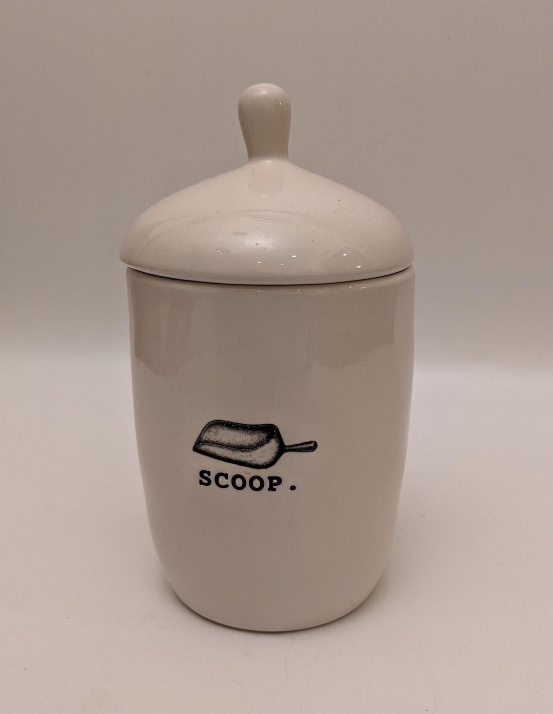 Early Rae Dunn Scoop Lidded Sugar 6" Condiment Jar - Magenta Label RARE ...