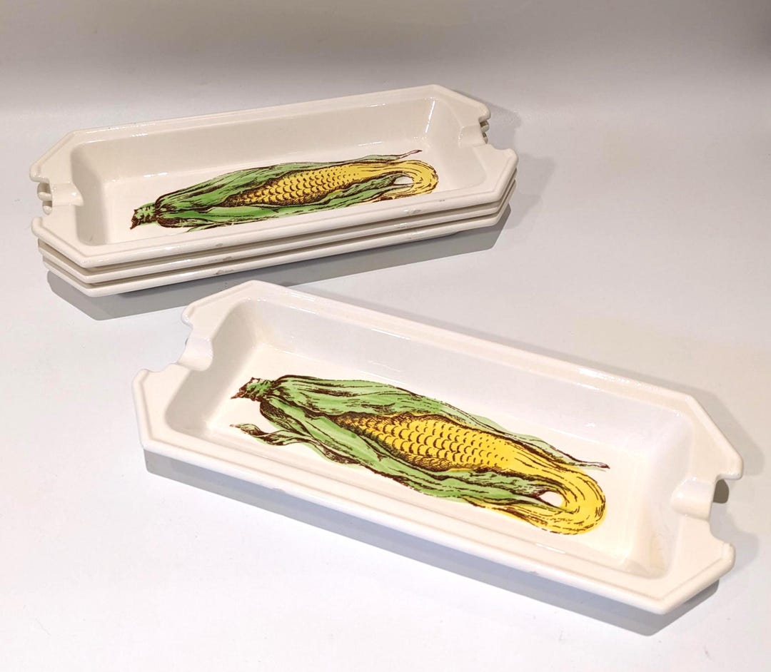 Vintage Ceramic Corn Cob Dishes – JSC Design, Set of 4, 1970s Kitsch - Etsy