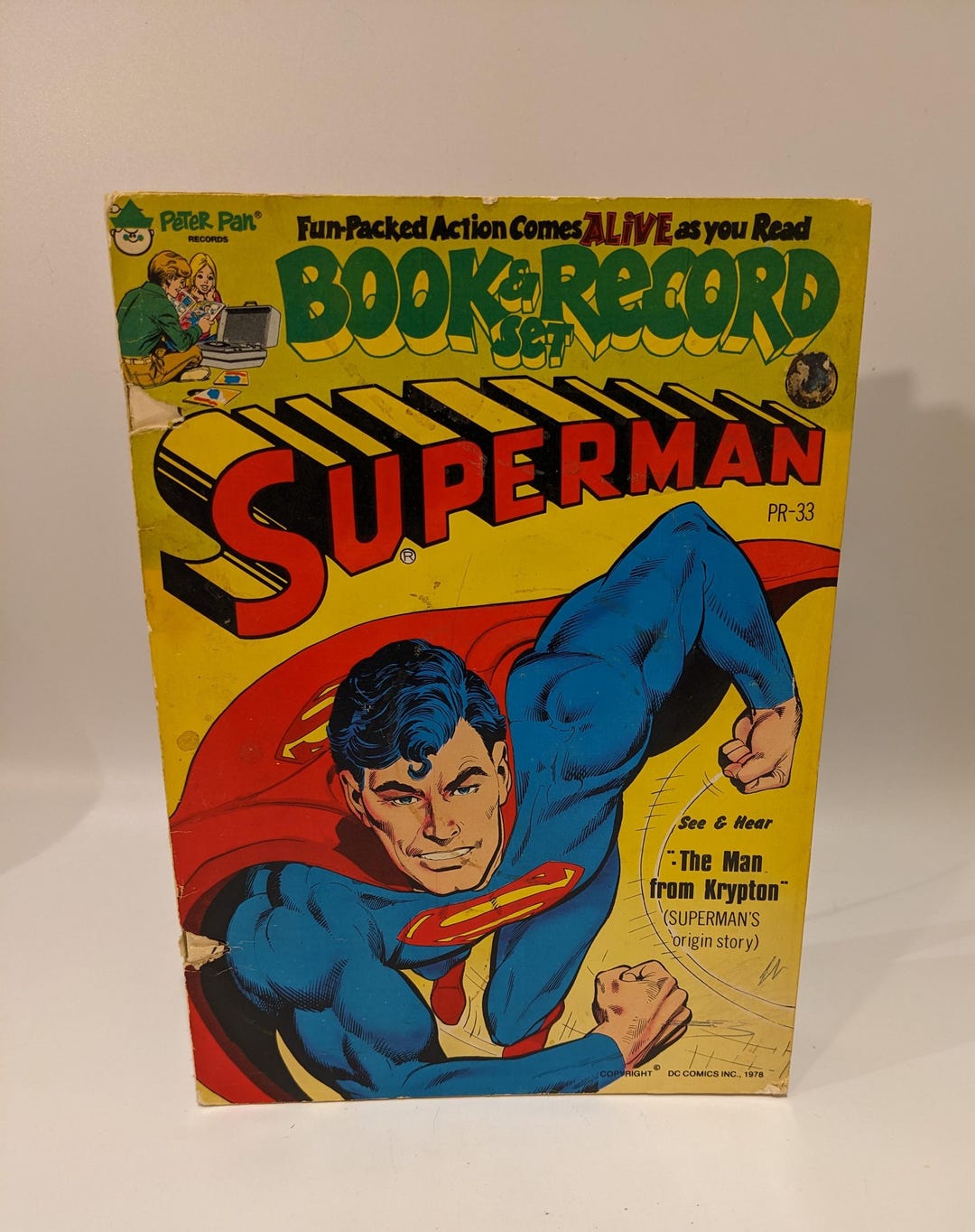 Vintage 1978 Superman the Man From Krypton Comic Book & Record 45 RPM ...