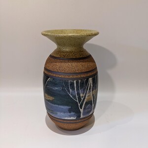 Gorgeous Vintage 70s 80s Studio Art Pottery Ceramic Birch Tree Flared ...
