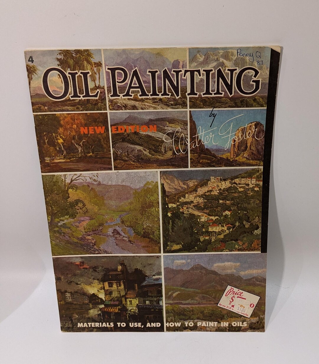 Vintage Large 70s Oil Painting Art Book - Walter T Foster - Vintage Illustrated Softcover Art ...