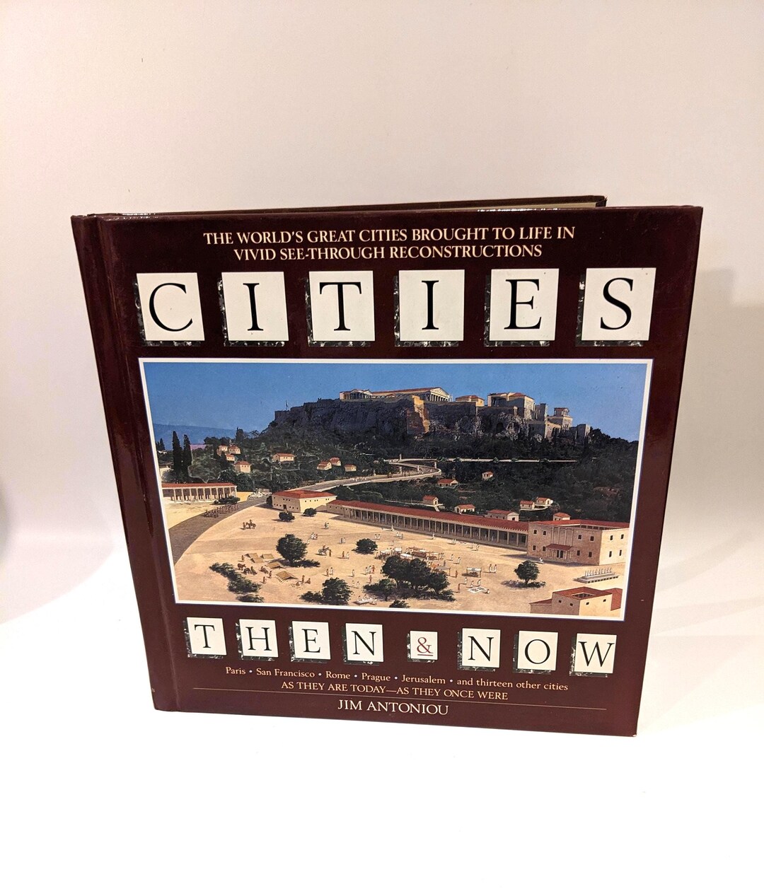 Vintage 'cities Then & Now' Book: Urban History, Transparent Overlays ...