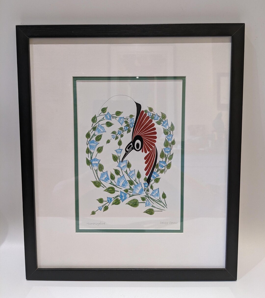 Lovely Danny Dennis Framed Hummingbird Art Print Picture Wall Hanging ...
