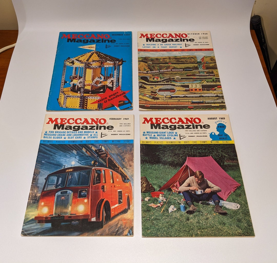 Vintage 1968 & 1969 Meccano Magazines - England UK 60s Toys Models ...