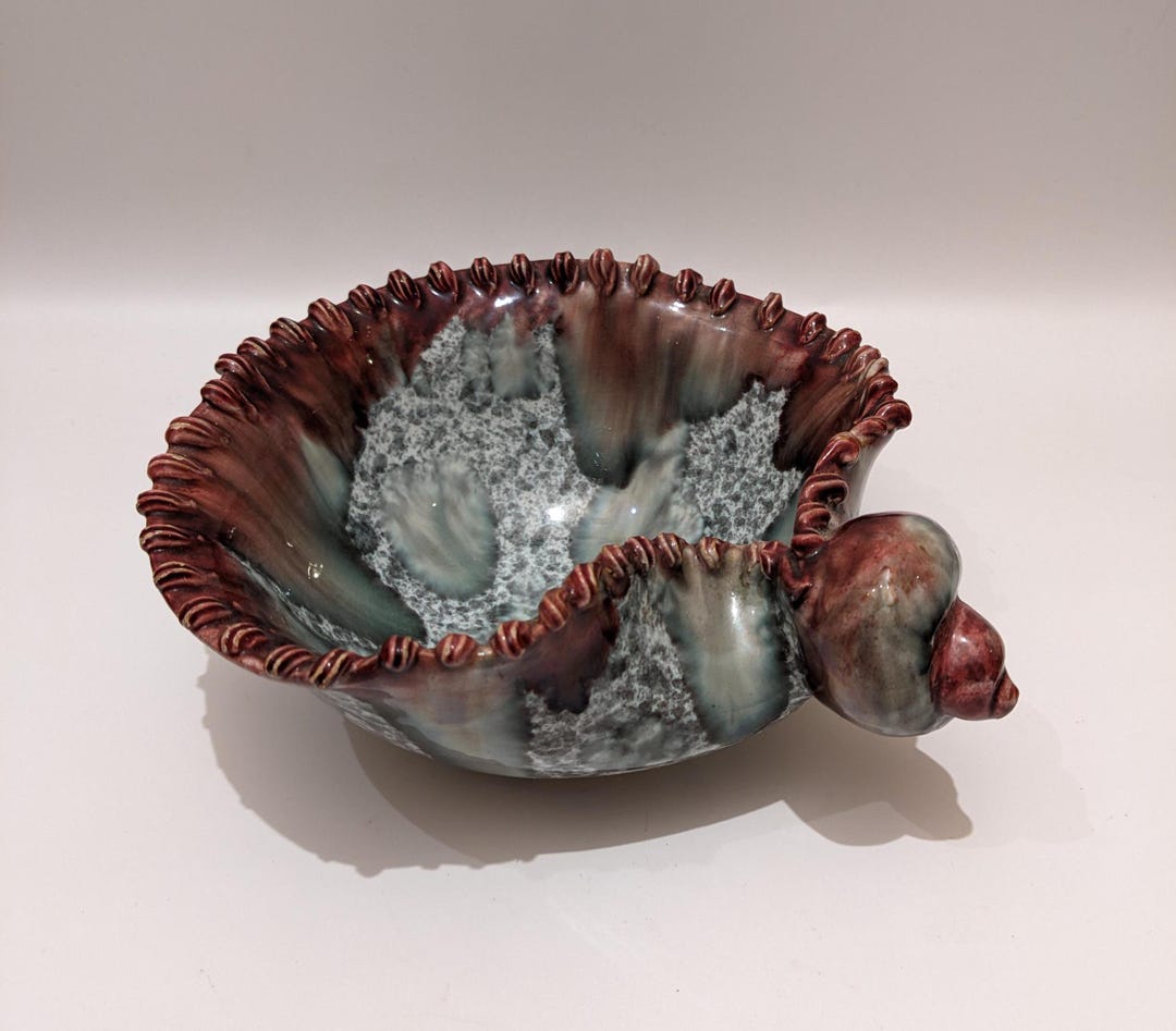 Gorgeous Vintage 50s 60s Handmade Ceramic Art Pottery Shell Display ...