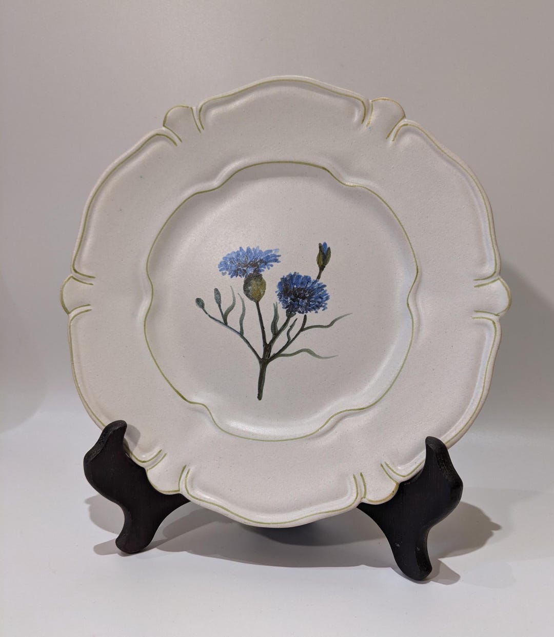 Vintage Marcel Guillot Hand Painted French Pottery Small Plate - Blue ...
