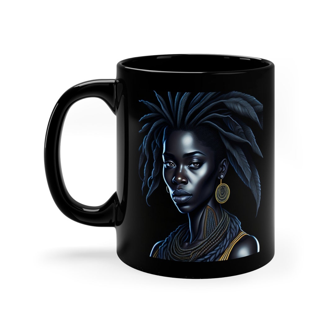 African Ceramic Mug African Traditional Queen Culture Mug for Coffee ...