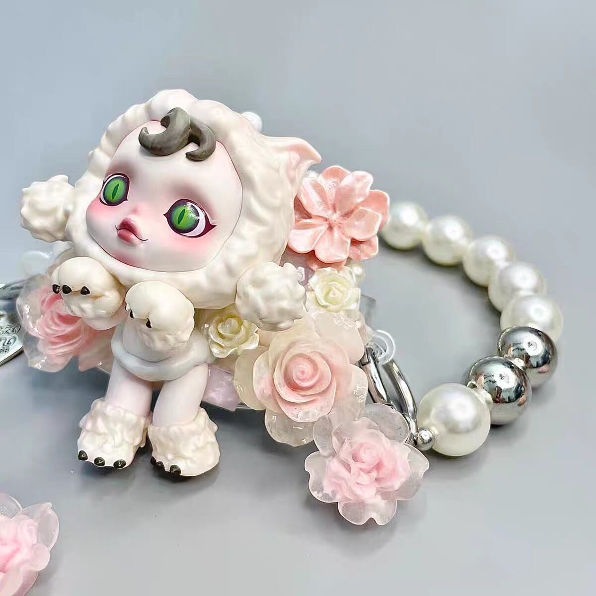 Custom Skullpanda Toy Phone Clip Clamp With Beads Strap - Etsy