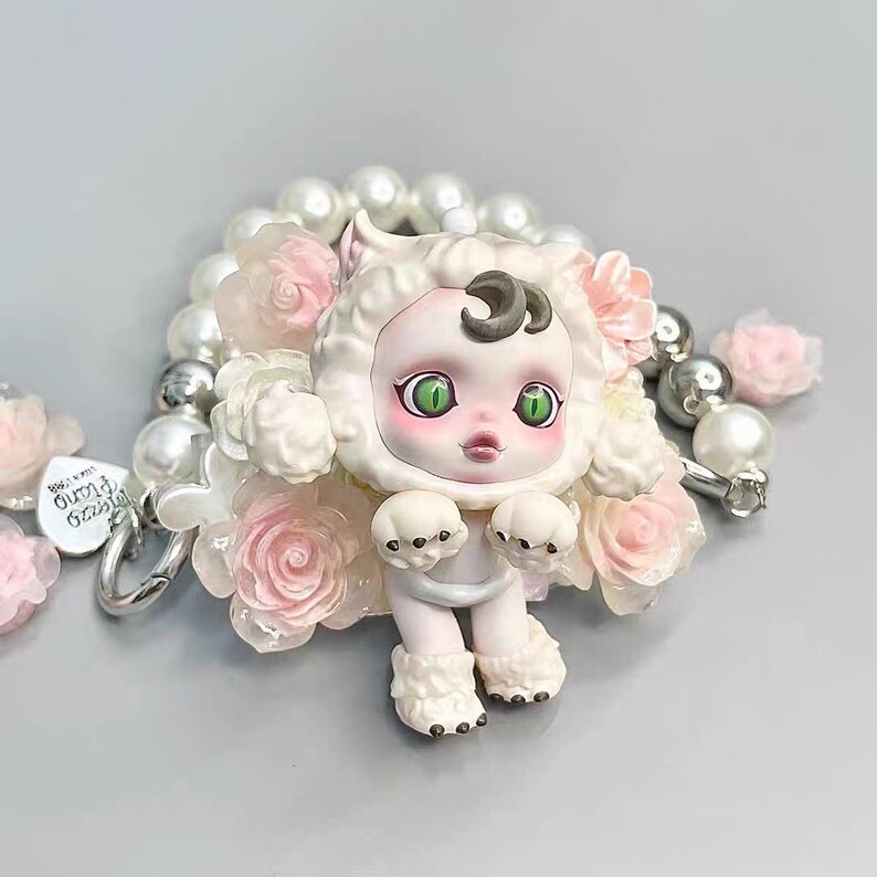 Custom Skullpanda Toy Phone Clip Clamp With Beads Strap - Etsy