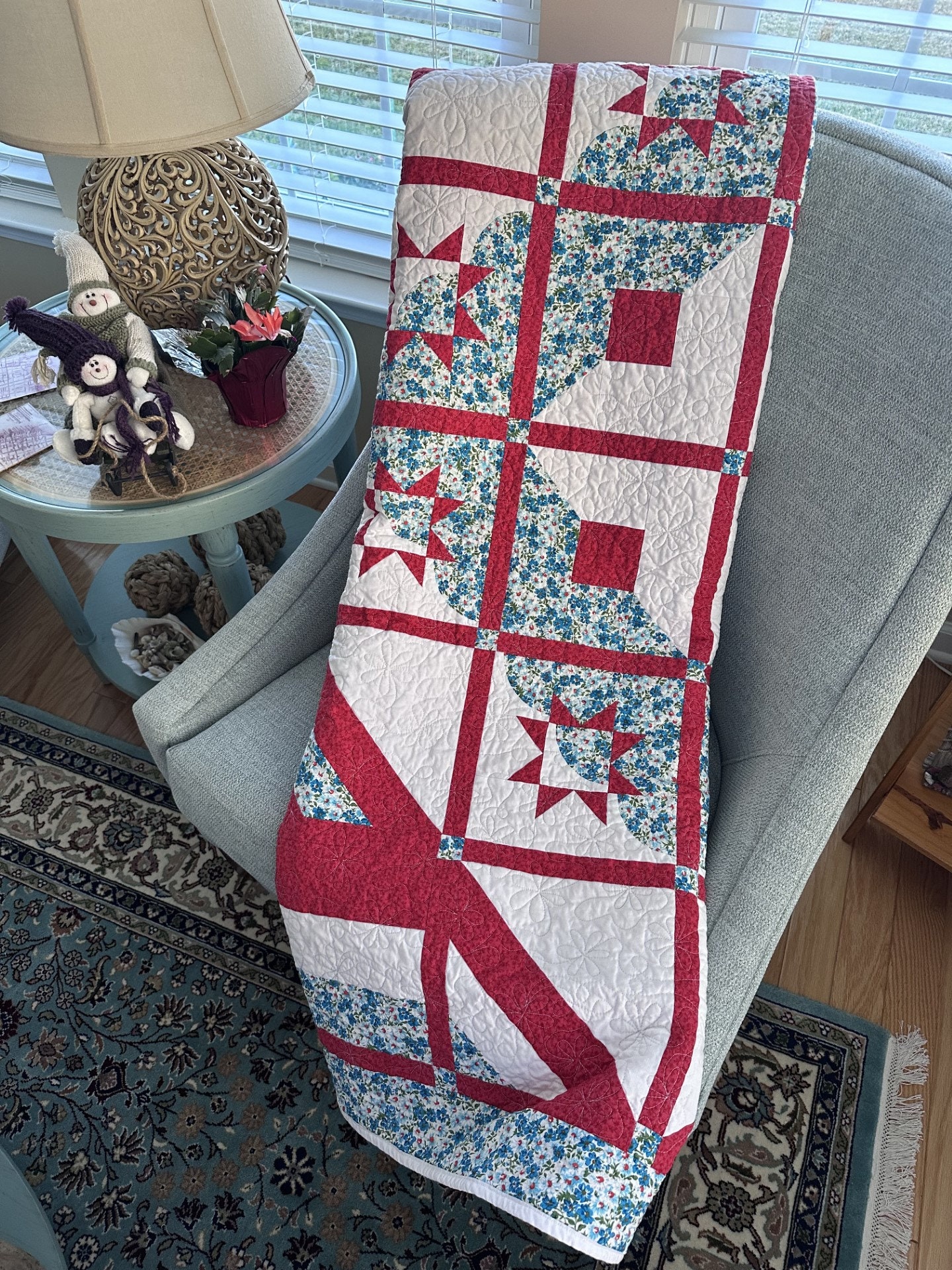 Colorful Trellis Quilt 65 X65 Handmade 100% Cotton Pieced Quilt Will ...