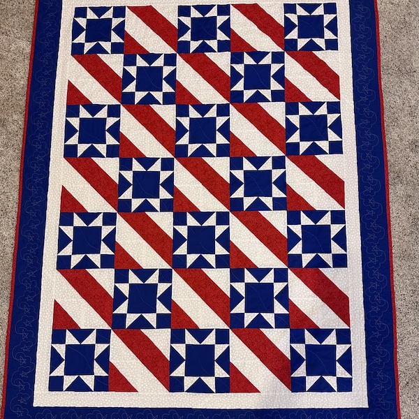 Red White Blue Quilt - Etsy