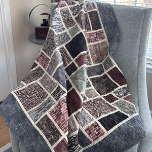 Handmade Quilt Fathers' Day Gift 100% Cotton Throw Perfect Guy Quilt ...