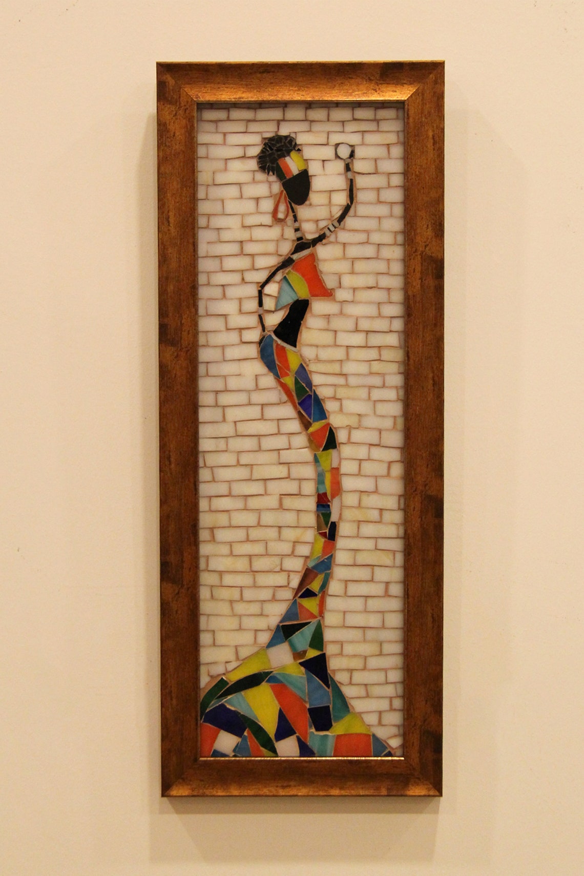African Woman Custom Handmade Glass Mosaic Wall Art - Etsy