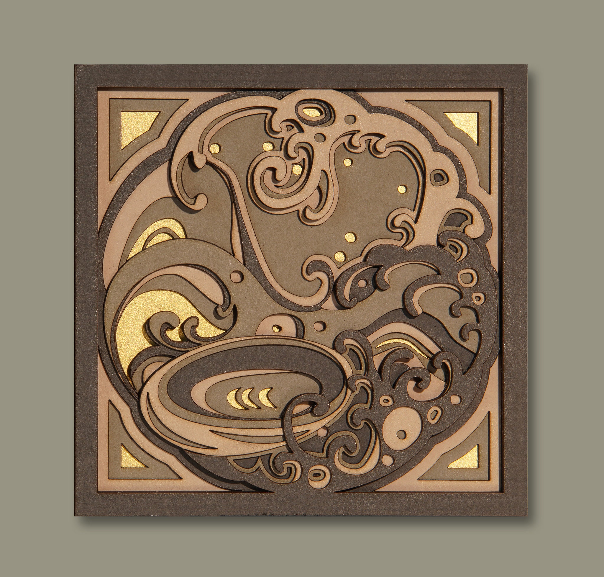 Japanese Wave Designs: Layered Digital File Art (SVG, AI, DWG) - Etsy