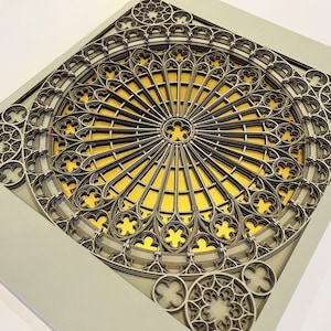 Strasbourg Cathedral - Rose Window, Layered Digital File, Download SVG ...