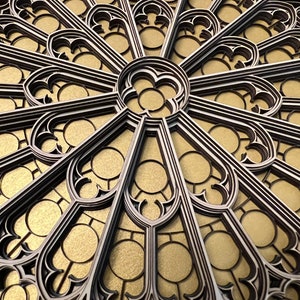 Notre Dame - Southern Rose Window, Layered Digital File, Download SVG ...