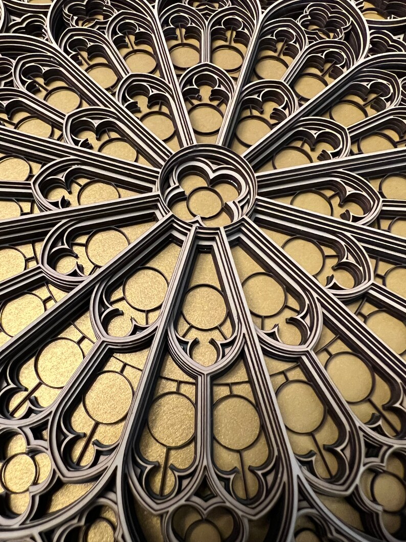 Notre Dame - Southern Rose Window, Layered Digital File, Download SVG ...