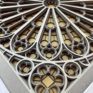 Notre Dame - Northern Rose Window, Layered Digital File, Download SVG ...