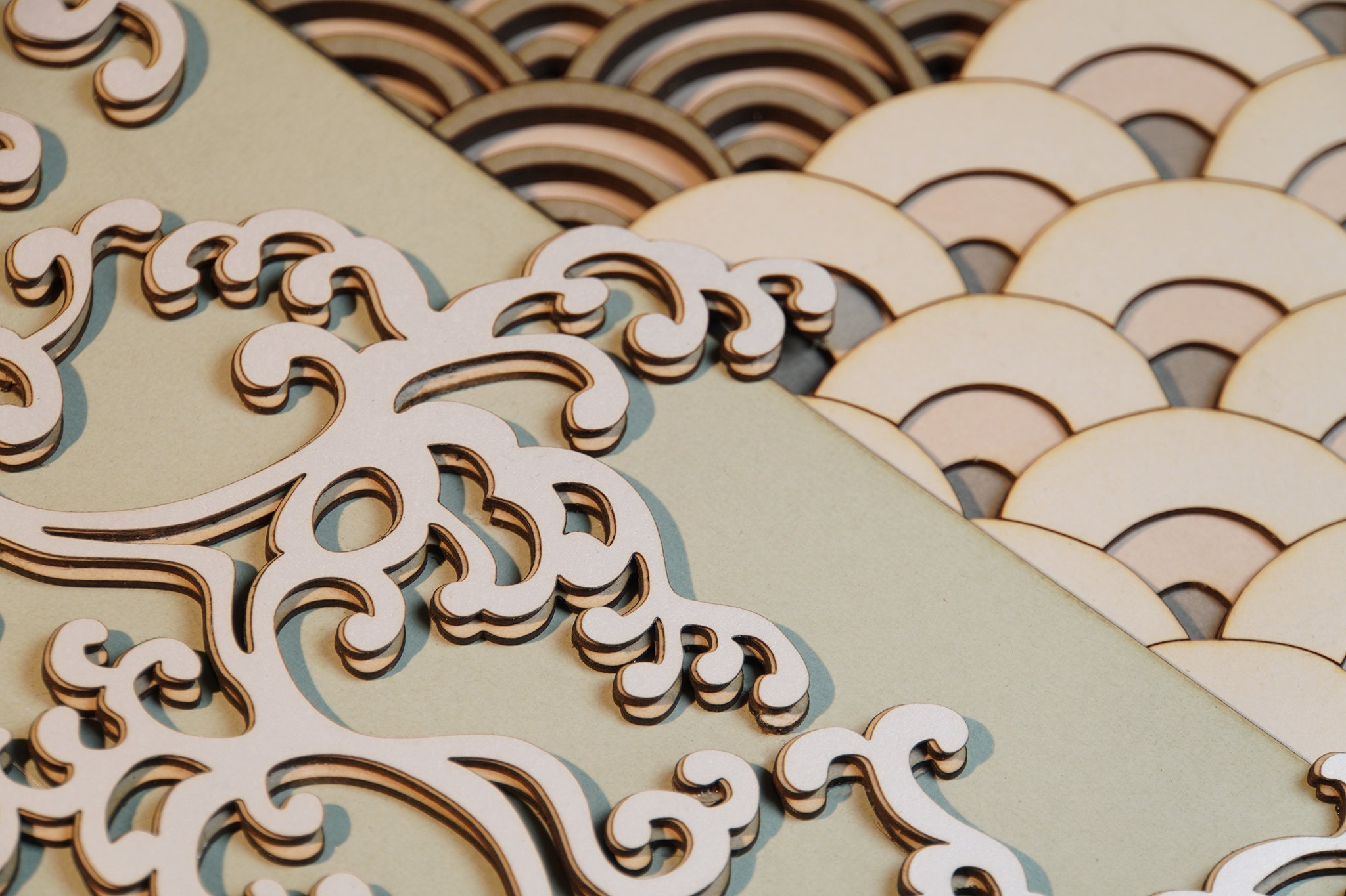 Hamonshu: A Japanese Book of Wave and Ripple Designs (1903), Layered ...