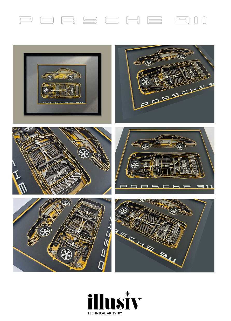 PORSCHE 911, Layered Digital File, Download SVG, Illustrator ...