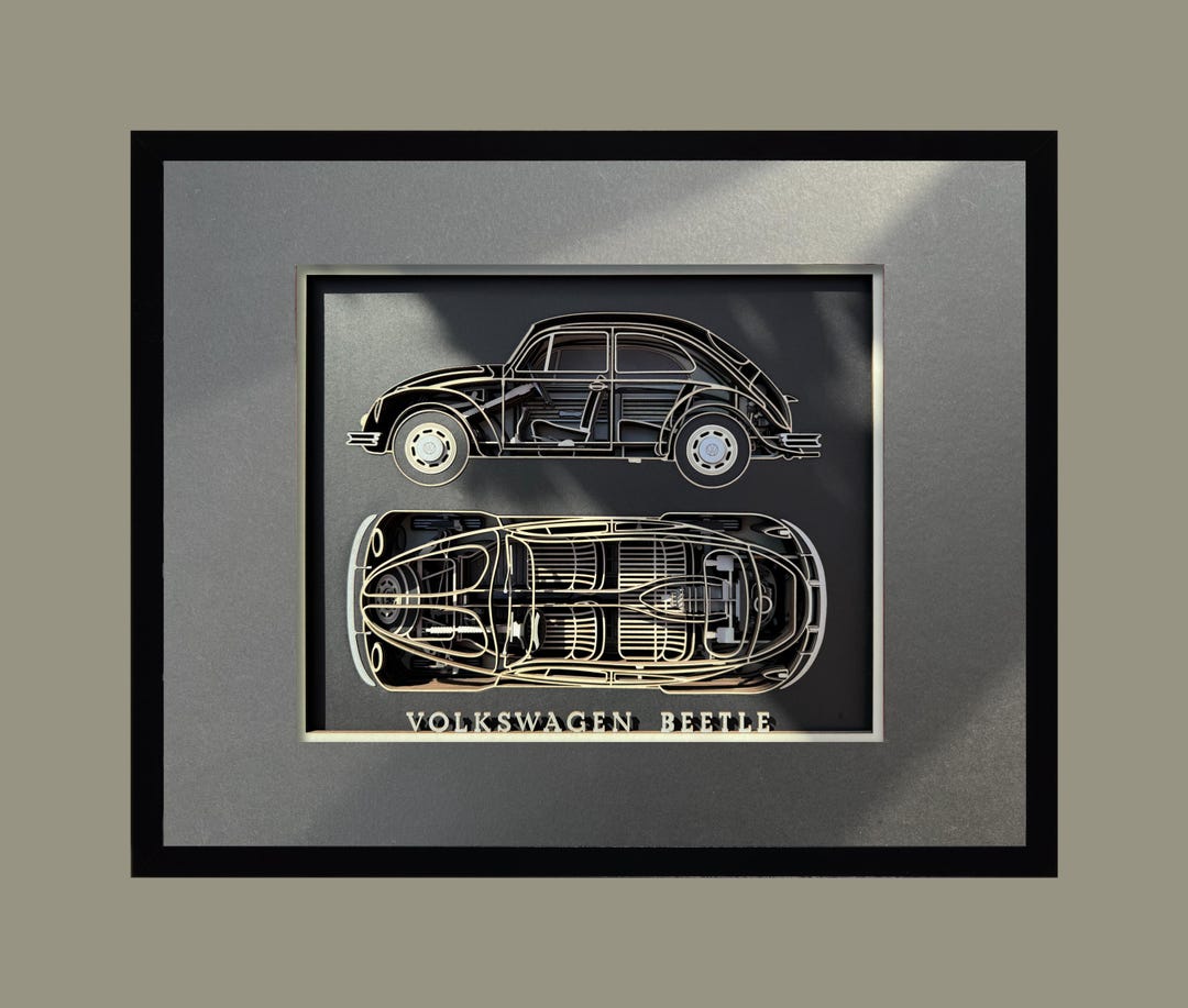 VW BEETLE, Layered Digital File, Download SVG, Illustrator, Automotive ...