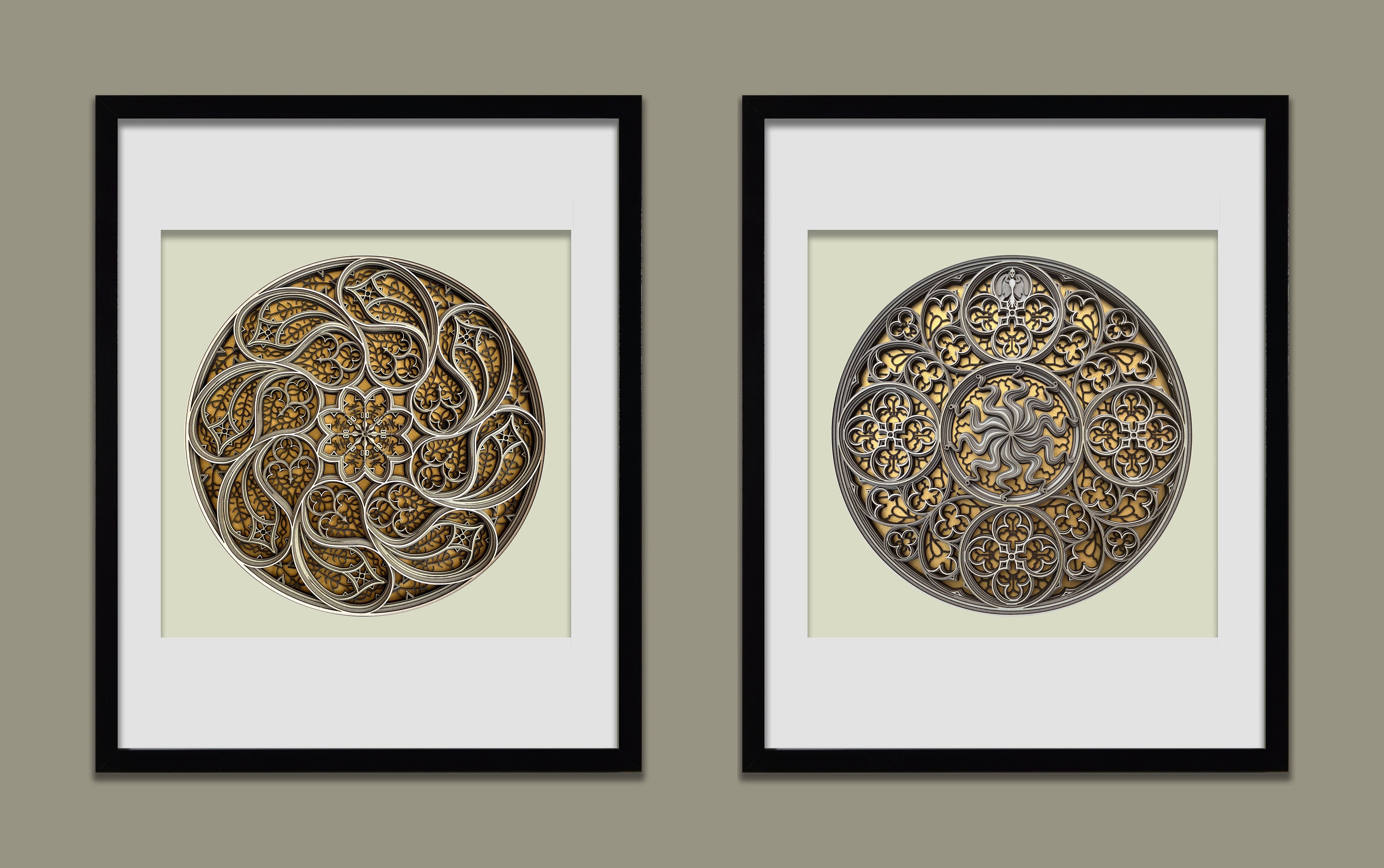 Milan Cathedral, Central Window Rose Window, Layered Digital File ...