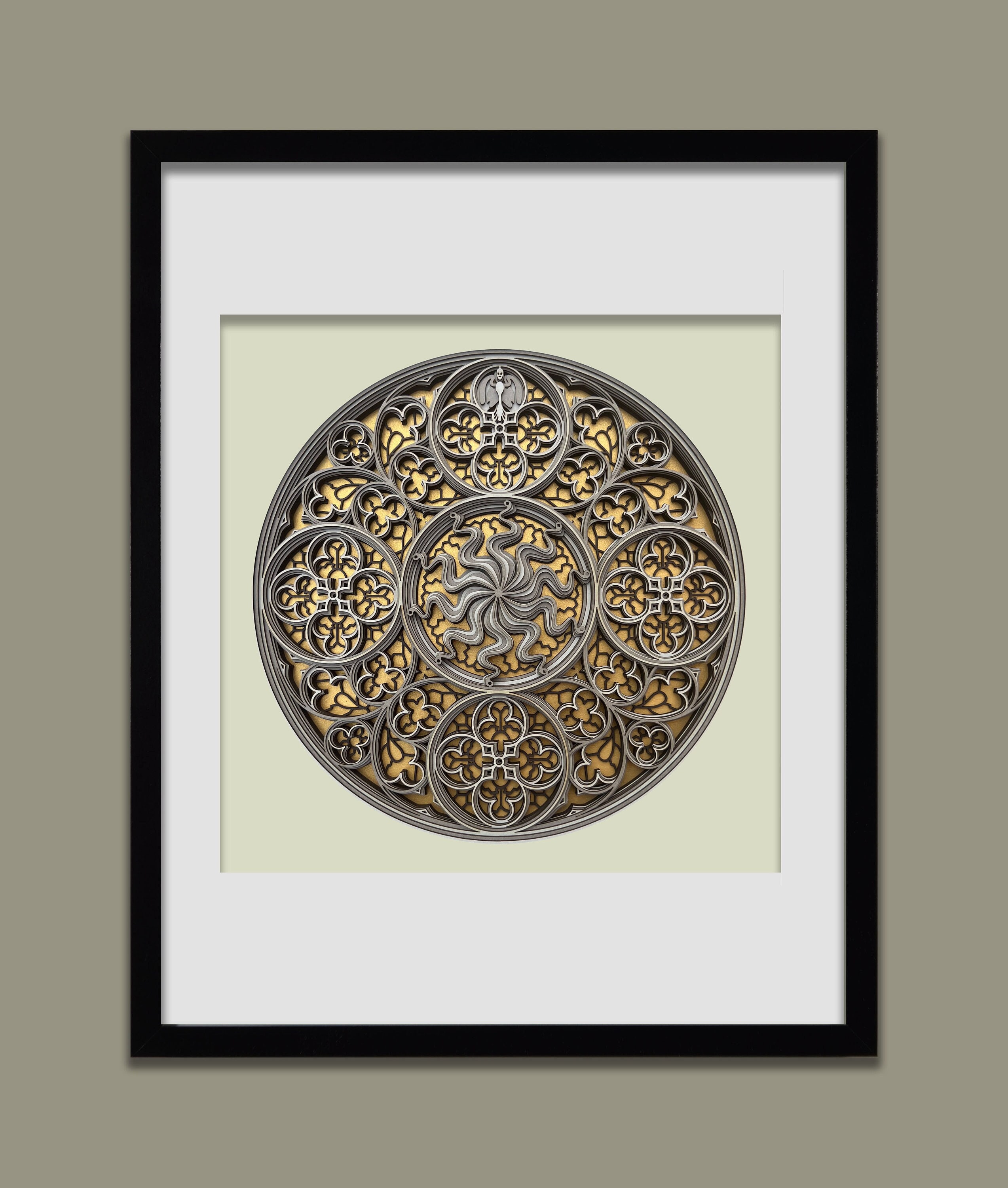 Milan Cathedral, Central Window - Rose Window, Layered Digital File ...