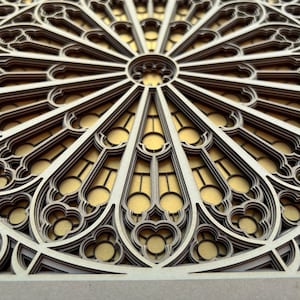 Notre Dame - Northern Rose Window, Layered Digital File, Download SVG ...