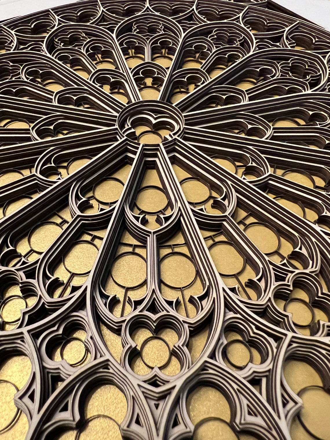 Notre Dame Southern Rose Window – Layered Laser Cut File (SVG, AI, DWG ...
