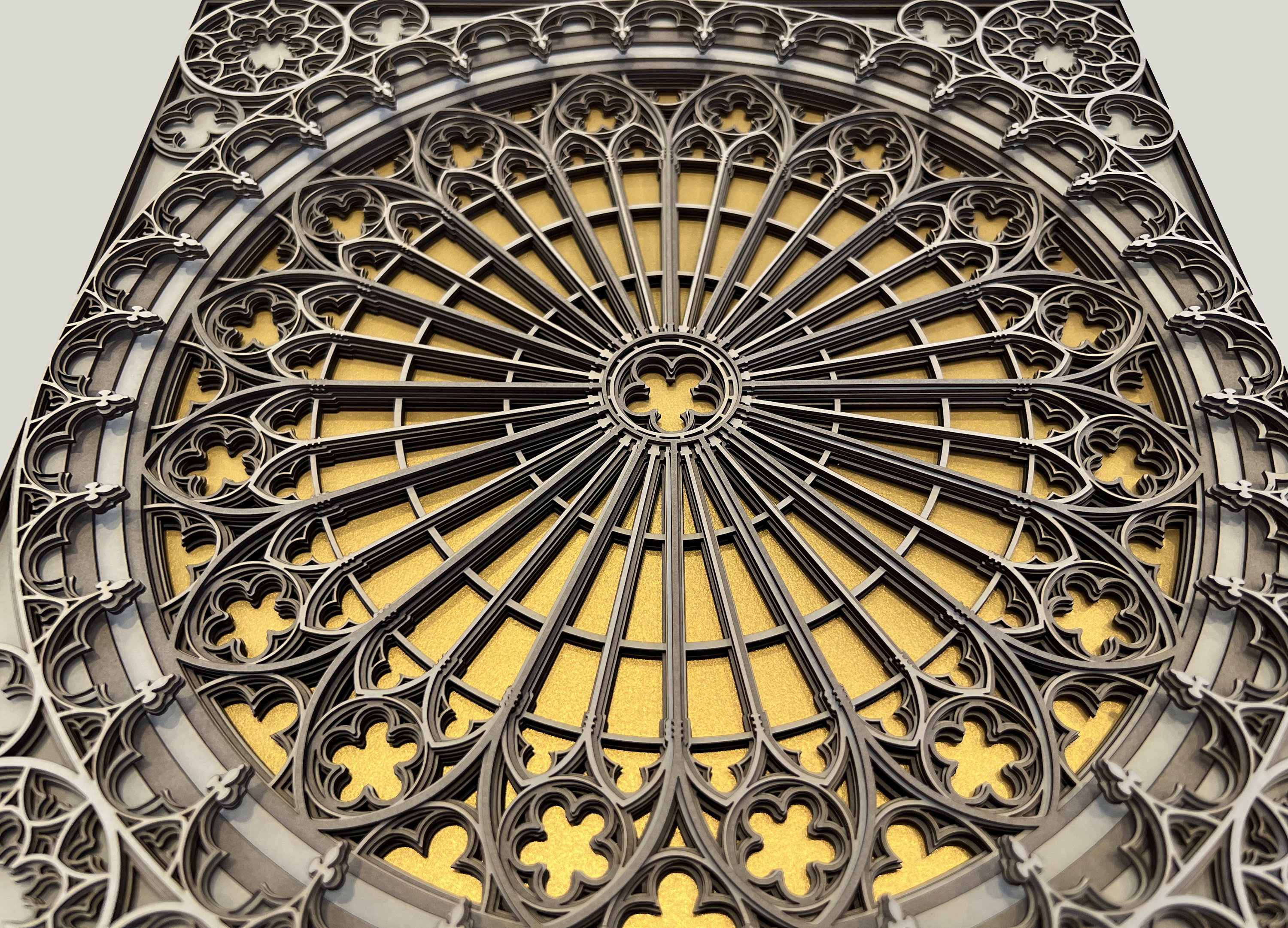 Strasbourg Cathedral Rose Window Layered Digital (Download Now) - Etsy
