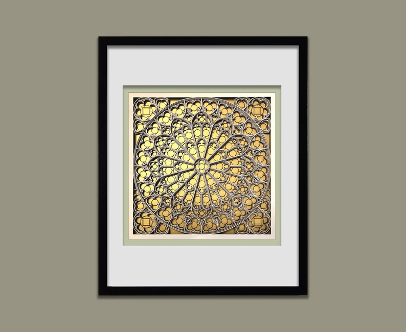 Notre Dame - Southern Rose Window, Layered Digital File, Download SVG ...