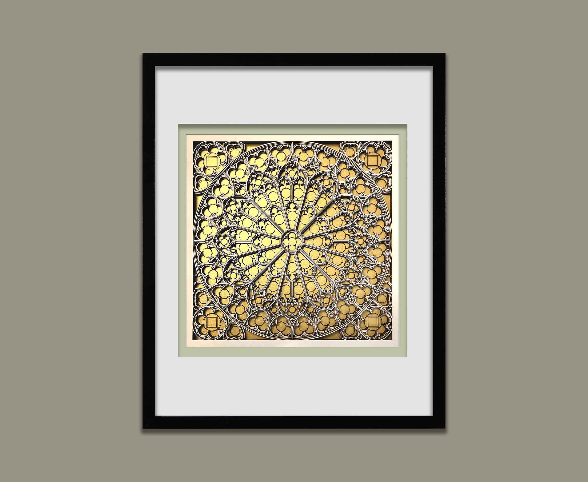 Notre Dame Southern Rose Window – Layered Laser Cut File (SVG, AI, DWG ...