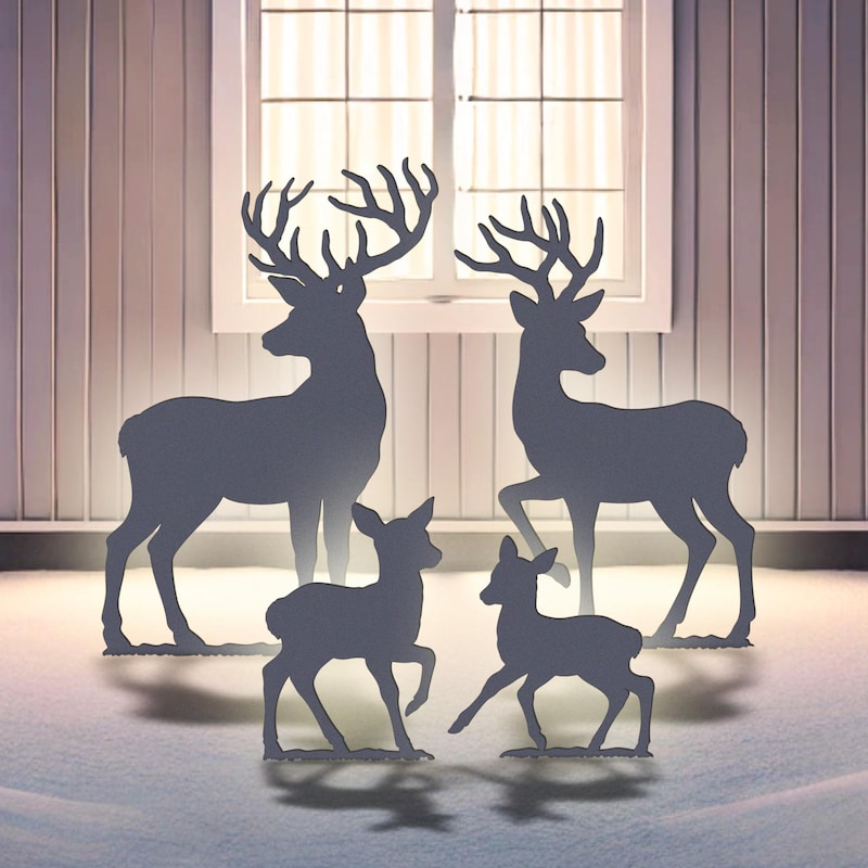 Reindeer Print Large - Etsy