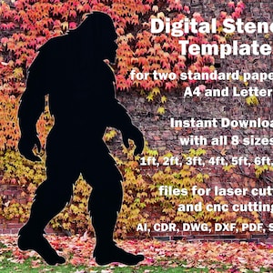 1ft, 2ft, 3ft, 4ft, 5ft, 6ft, 7ft, 8ft Bigfoot Template/printable ...