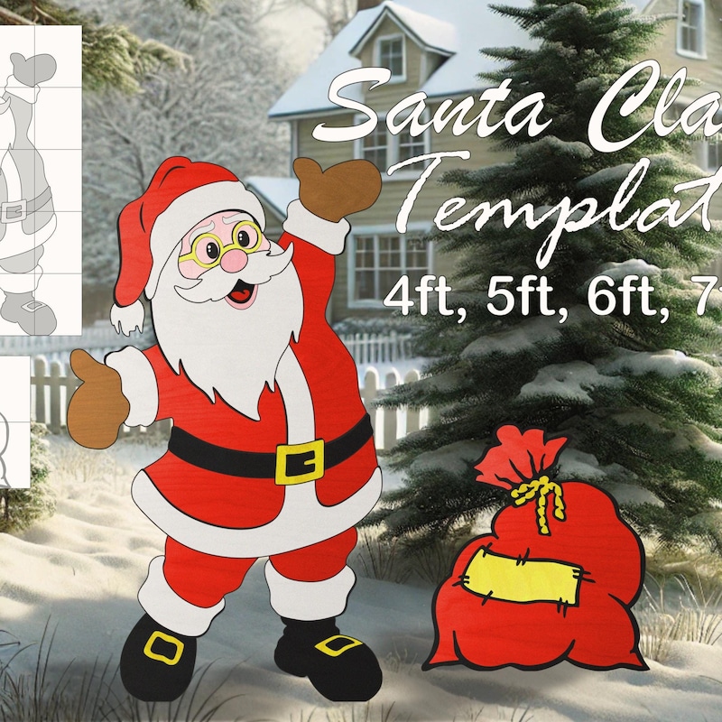 Wood Yard Templates Santa - Etsy