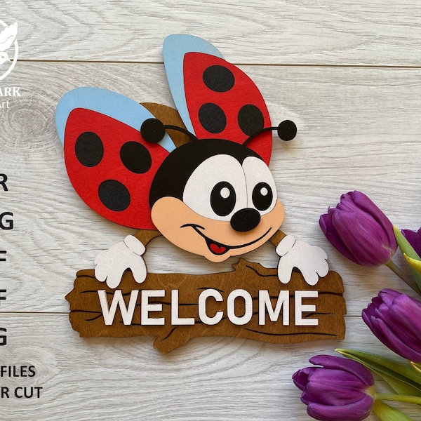 Ladybug Welcome Sign - Etsy