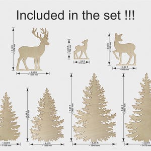 Christmas Tree & Reindeer Silhouette Template: Outdoor Decor (PDF) - Etsy