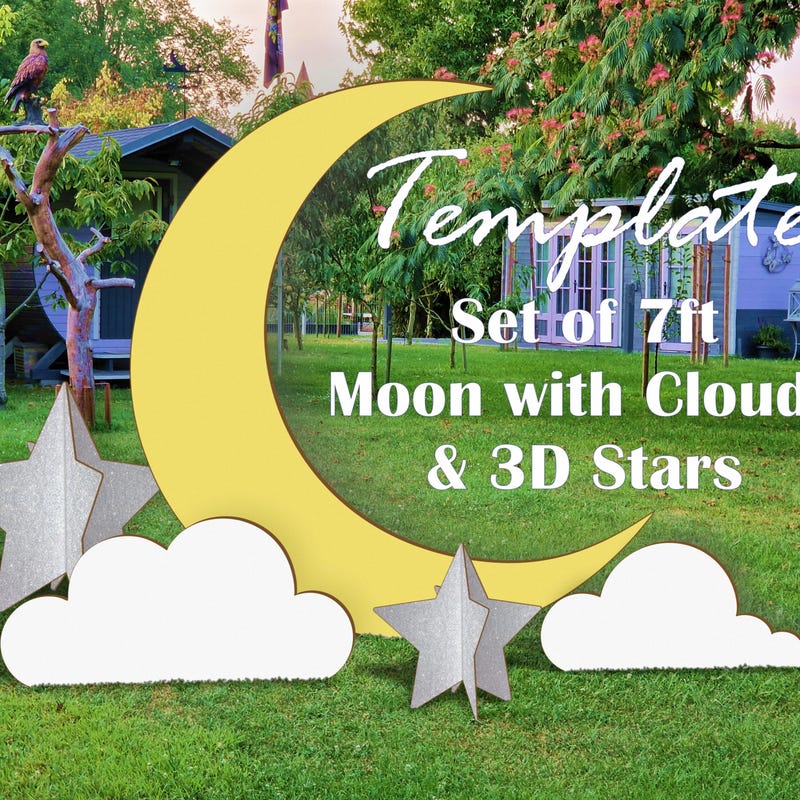 6ft Moon Template - Etsy