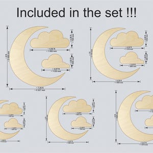 4ft, 5ft, 6ft, 7ft, 8ft the Moon and Clouds Backdrop, Moon Decor Plans ...