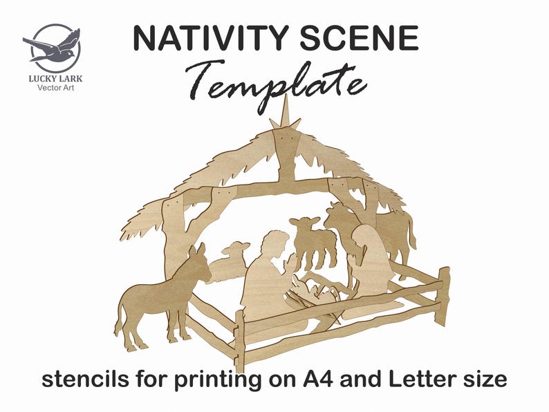 5ft Nativity Scene Templates When Made/ Outdoor Christmas Nativity ...