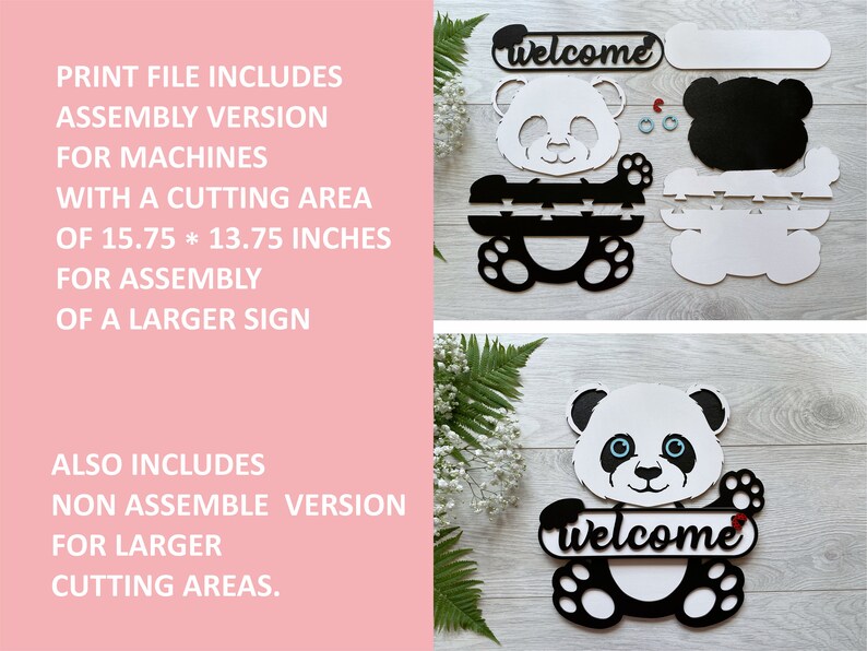 Panda SVG Multi-layer Assemble and Non Assemble Laser Cut - Etsy
