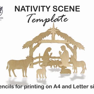 Nativity Scene Templates When Made / Trace and Cut Nativity Silhouette ...