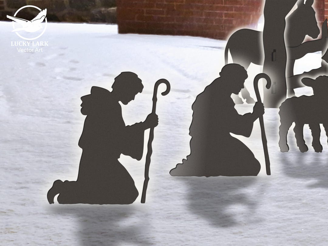 2 Shepherd Templates When Made for 5ft Nativity Scene / Print and Cut ...