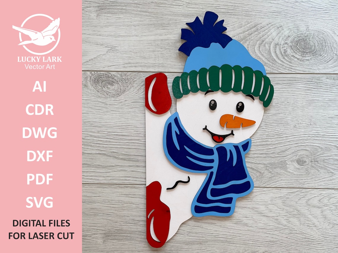 Snowman Winter Decor SVG Christmas Door Hanger SVG Snowman - Etsy