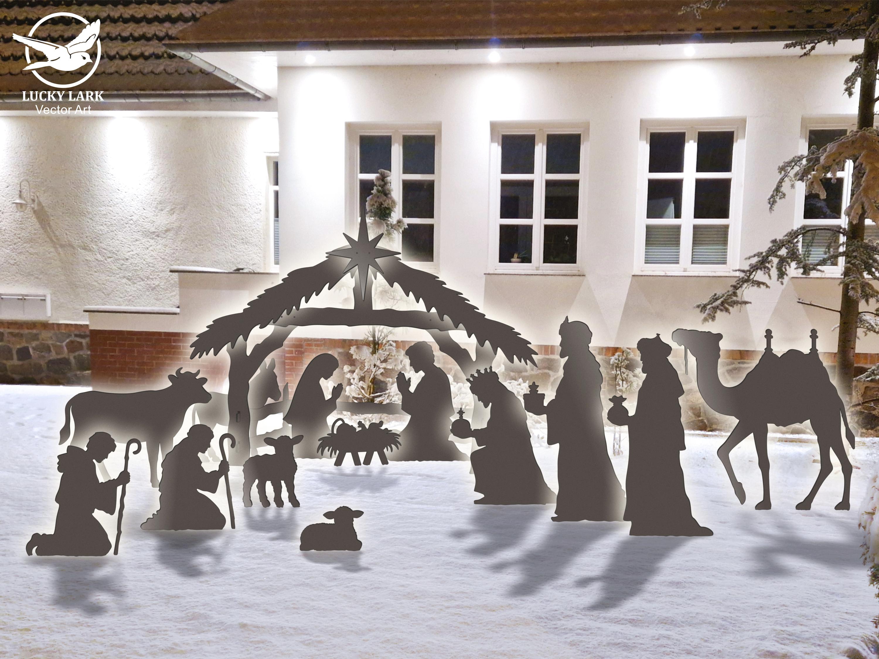 3 Wise Men and a Camel Templates for a 5ft Nativity Scene, Trace and ...