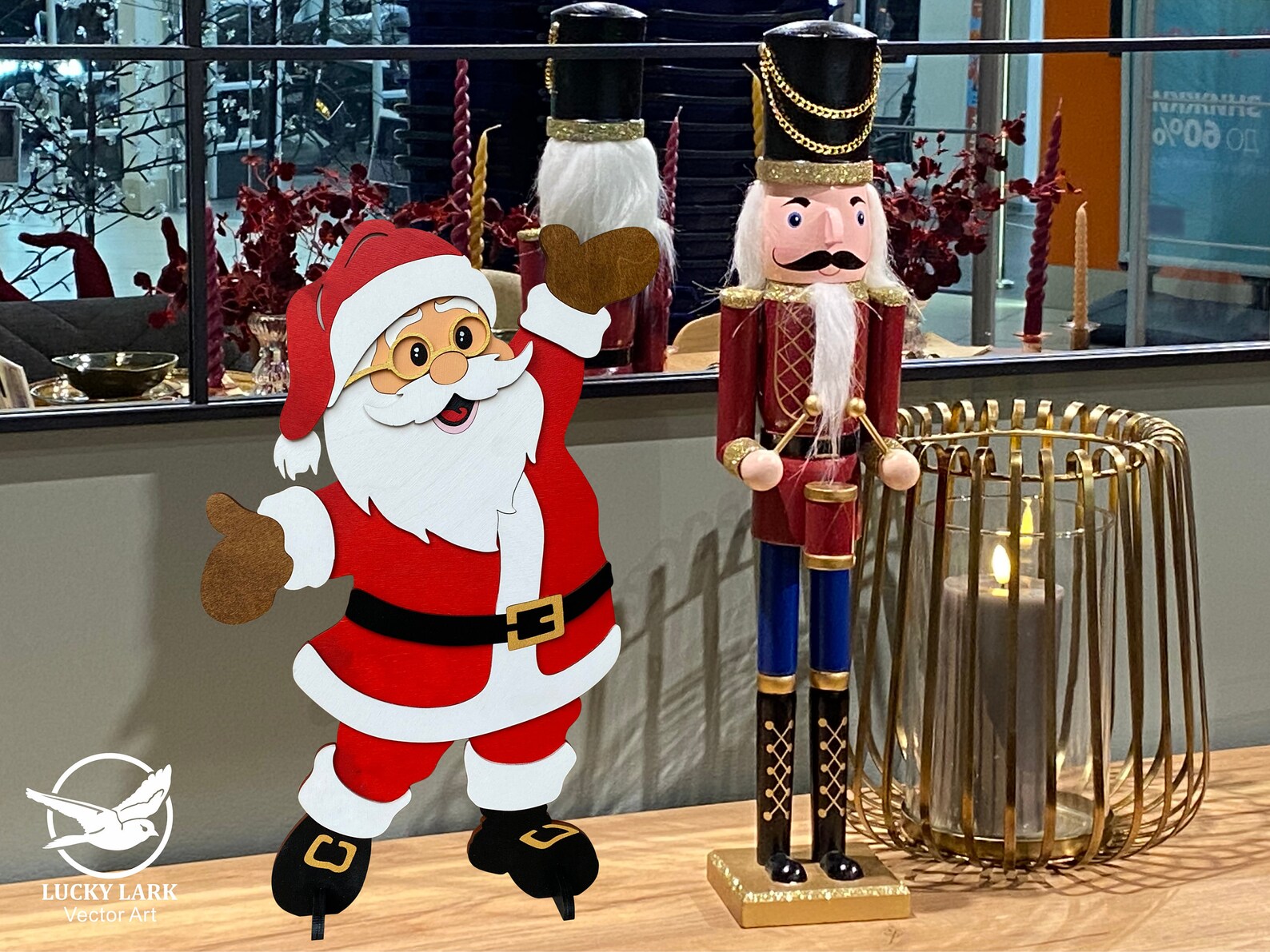 Santa Stand SVG: Laser Cut Christmas Decor (digital Download) - Etsy