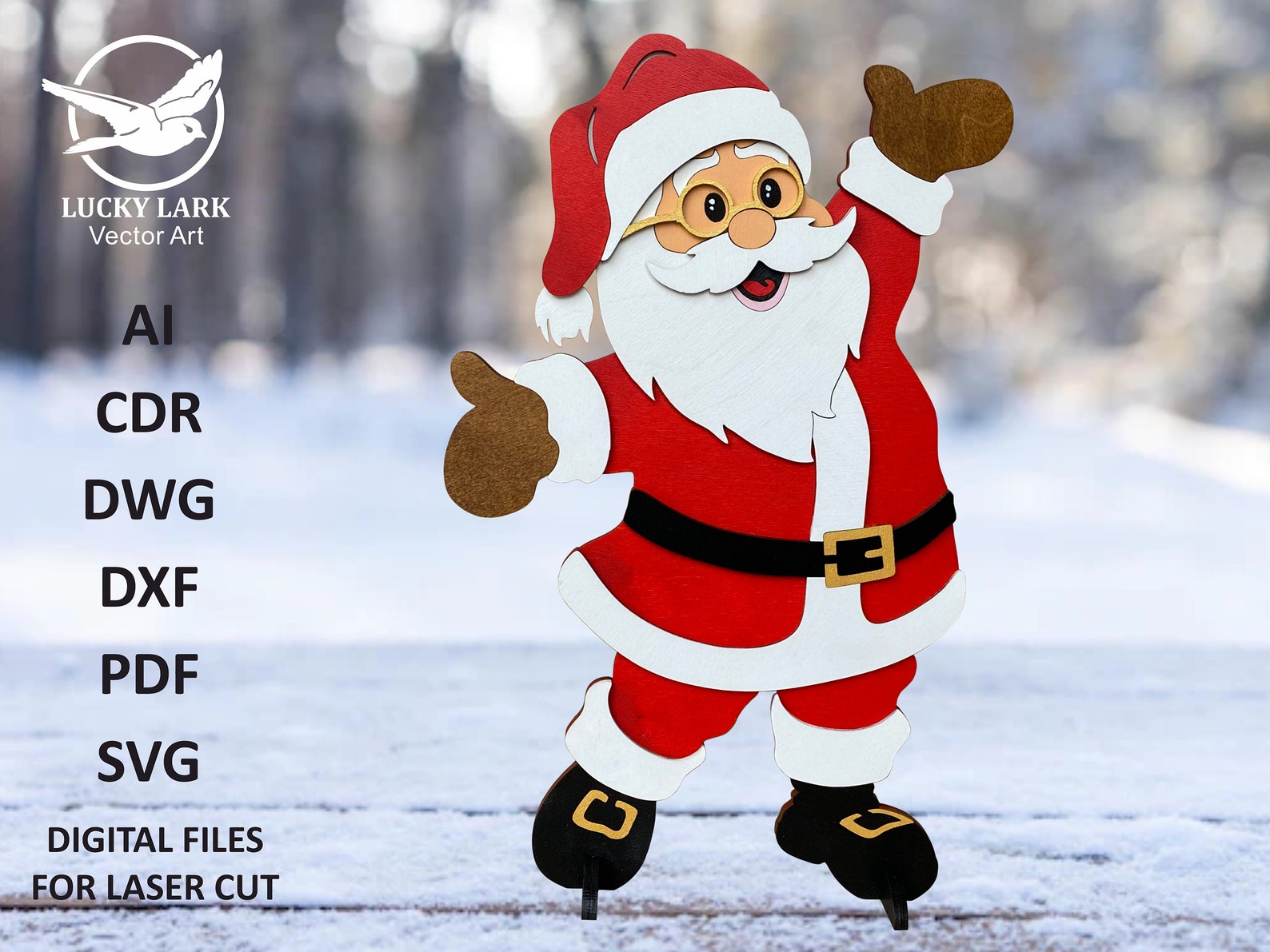 Santa Stand SVG: Laser Cut Christmas Decor (digital Download) - Etsy