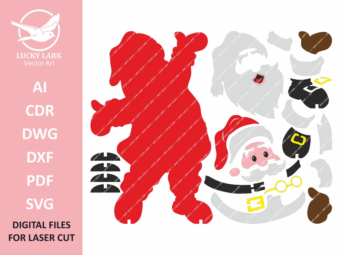 Santa Stand SVG: Laser Cut Christmas Decor (digital Download) - Etsy