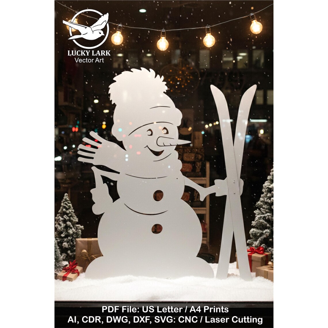 3ft - 6ft Snowman Christmas Template, Printable Trace and Cut Christmas ...